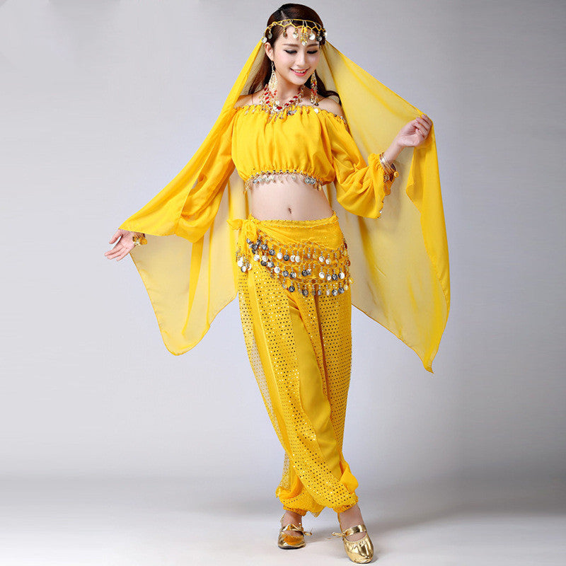 Dance Belly Dance Indian Dance Clothes Long-Sleeved Xinjiang Dance Fes ...